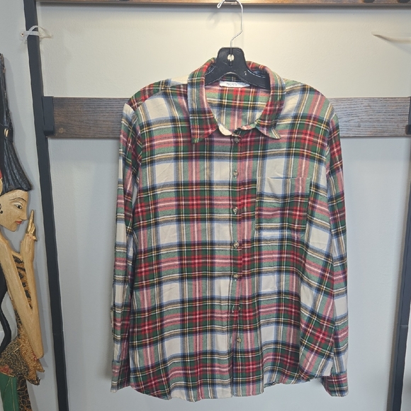 Ricki's | Tops | Rickis Festive Plaid Buttondown Shirt | Poshmark